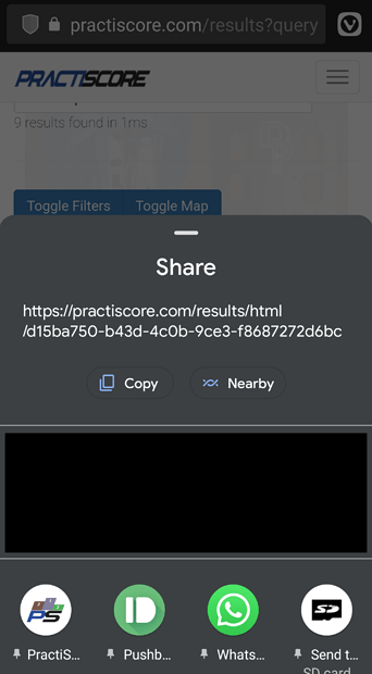 Search and load match results using PractiScore Competitor app ...