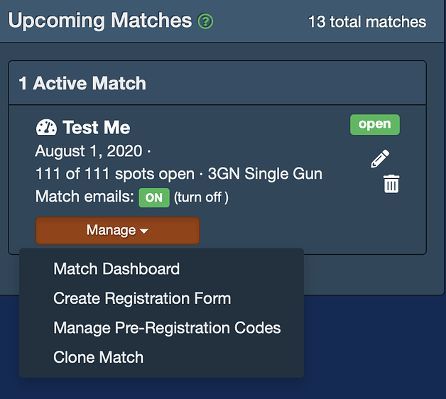 Getting Started with PractiScore web site, How do I run a Match ...