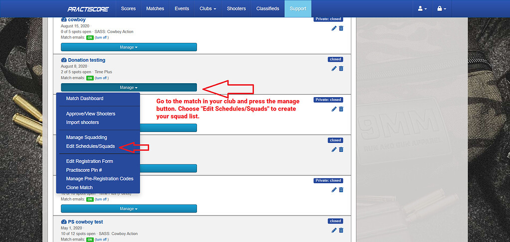 Setting up squadding for a match - Tutorials, Learn how to do Stuff - Practiscore Support Community