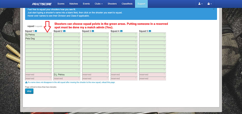 Setting up squadding for a match - Tutorials, Learn how to do Stuff - Practiscore Support Community