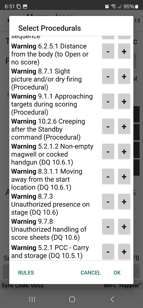 Total IPSC Warnings - IPSC - Practiscore Support Community