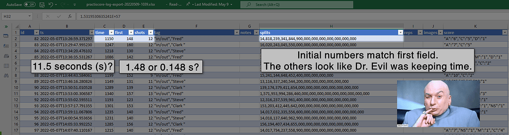 Understanding export log time units - PraciScore Log App - Practiscore Support Community