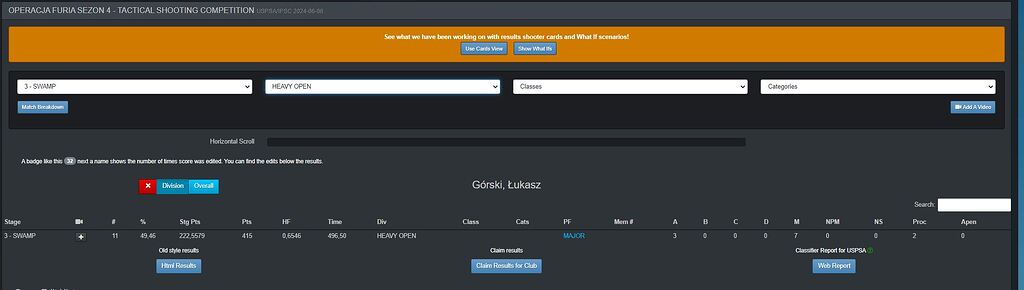 Incorrect Result/score display in New Version but correct in HTML and Competitor - PractiScore ...